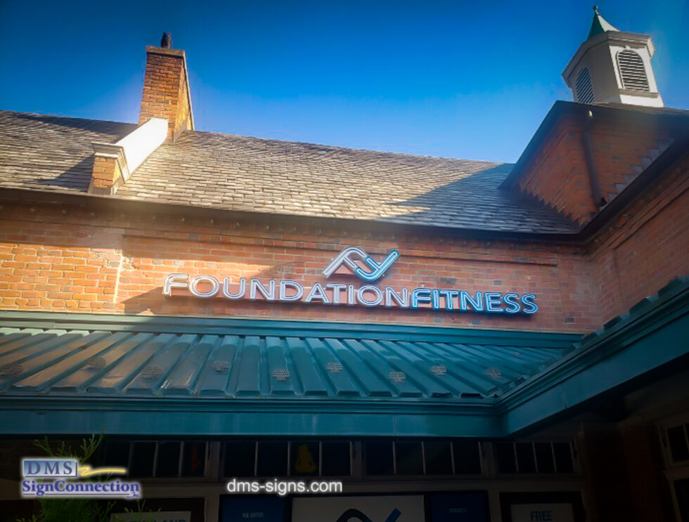 Channel Letter Fitness Sign with Exposed Neon-Alternative installed at ...